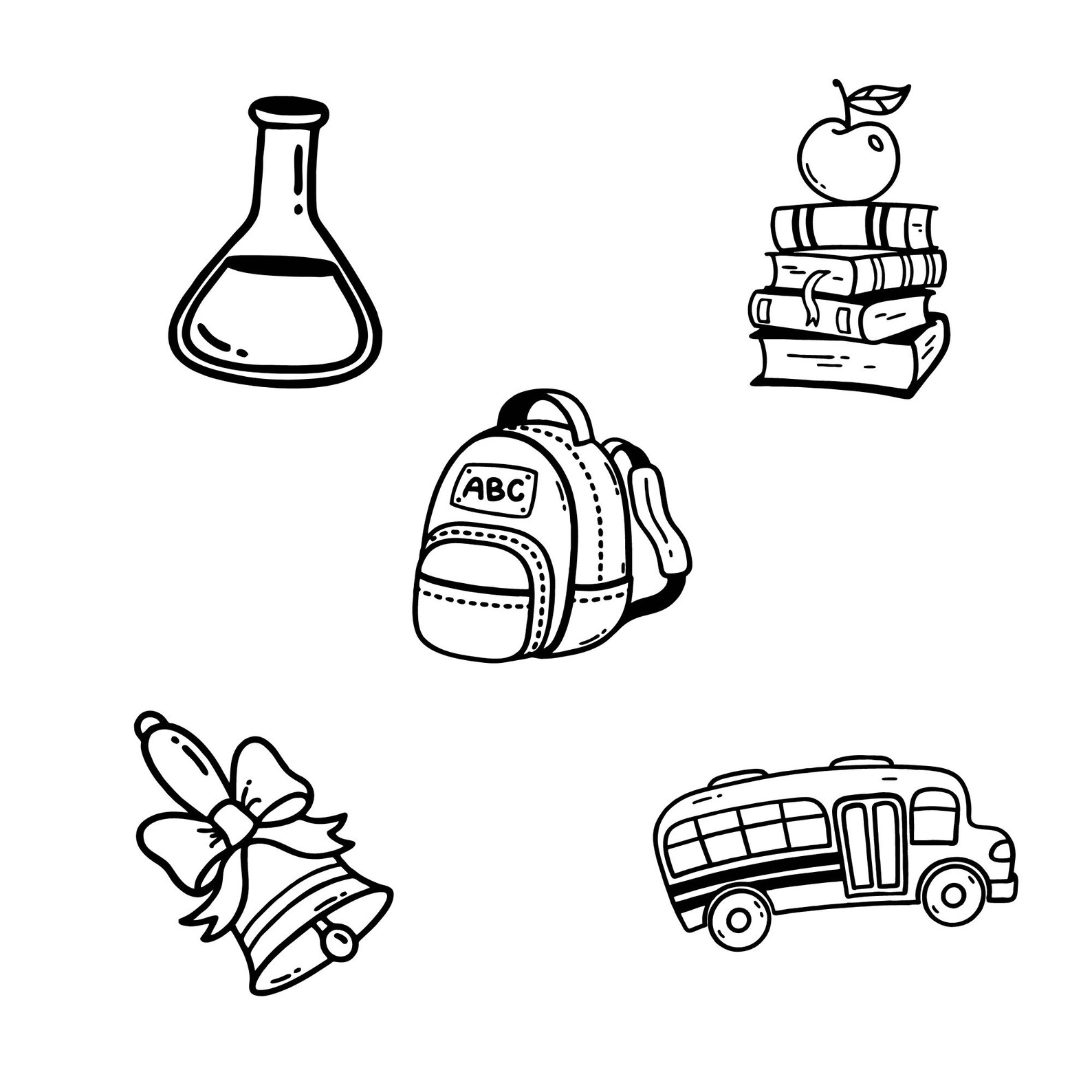 Back to School Svg Bundle, School Clipart for Cricut, School Supplies ...