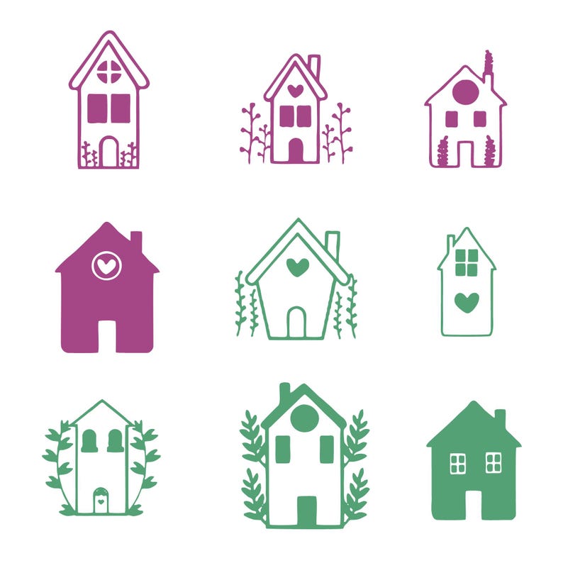 House Svg Bundle , Little House Clipart for Cricut, Roof House ...