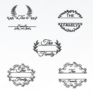 Family Name Monogram Svg Bundle, Family Name Monogram Clipart for ...