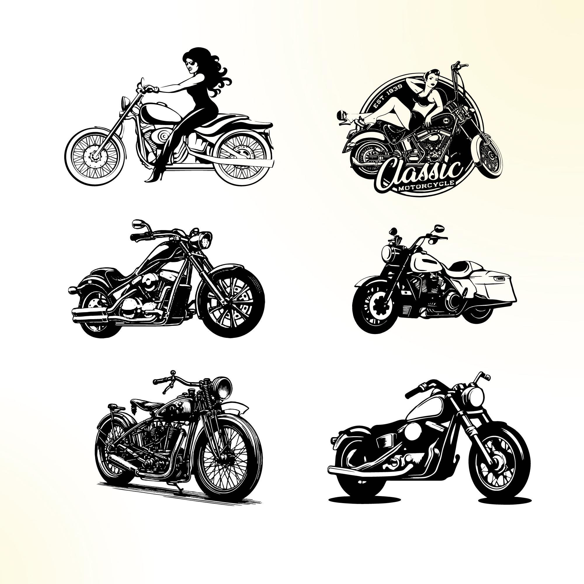 Classic Motorcycles Svg Bundle, Motorcycle Clipart for Cricut ...