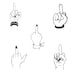 Middle Finger Svg Bundle, Middle Finger Clipart for Cricut, Skeleton ...