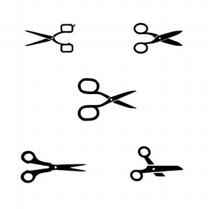 Scissors Svg Bundle Clipart Cricut Baber Scissors Silhouette Scissor ...