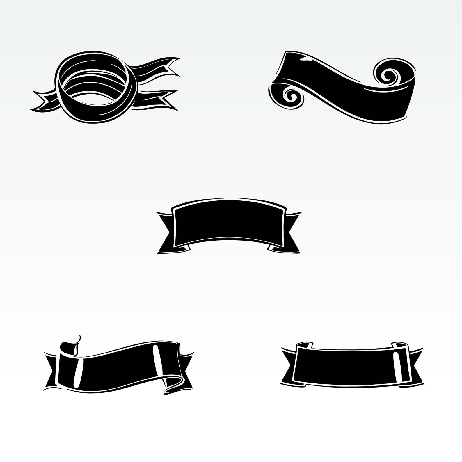 Banner Svg Bundle, Ribbon Banner Clipart for Cricut, Banner Silhouette ...