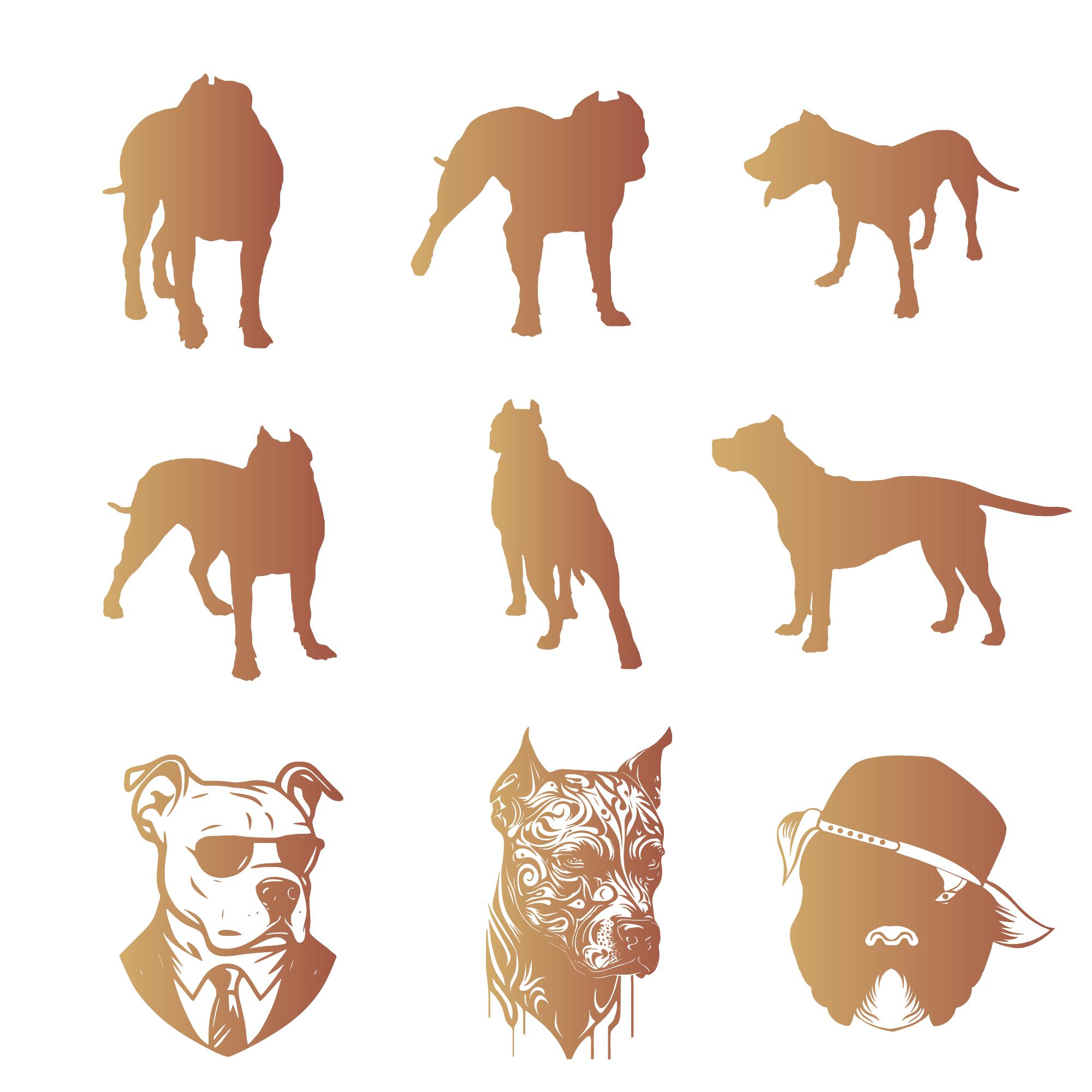 Pitbull Svg Bundle , Pitbull Clipart for Cricut, American Pitbull ...