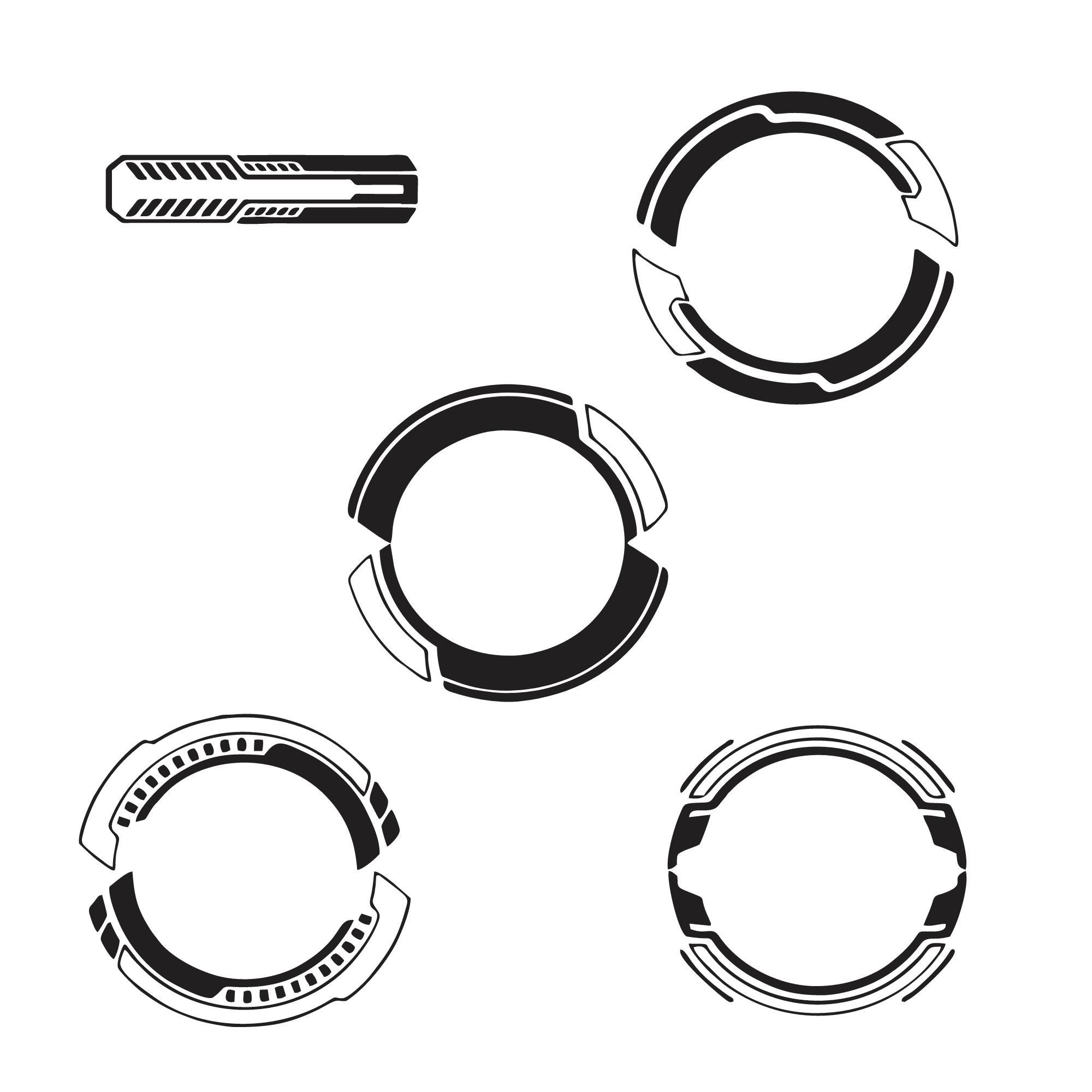 Cyber Futuristic Technology Svg Bundle, Tech Cyber Clipart for Cricut ...