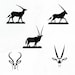 Oryx Svg Bundle, Oryx Clipart for Cricut, Animal Silhouette, Oryx ...