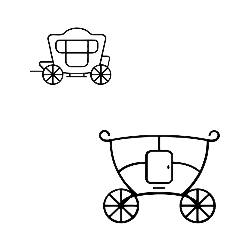Carriage Svg Bundle, Horse Carriage Clipart, Cinderella Carriage Vector ...