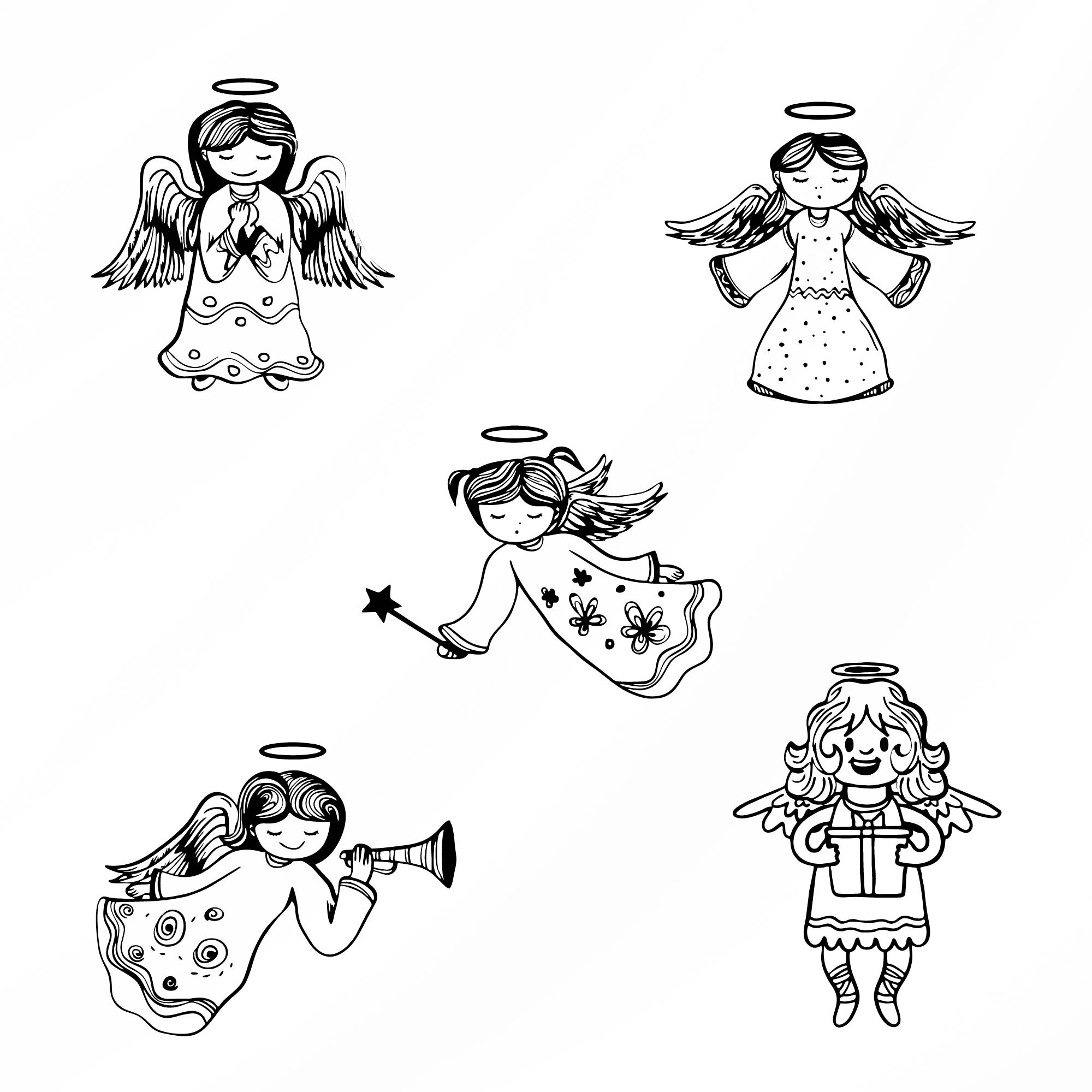Angel Svg Bundle, Angel Clipart for Cricut, Angel Silhouette, Angel ...