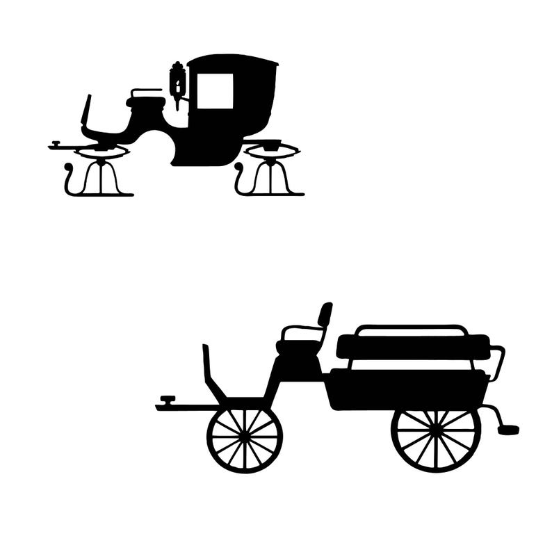 Carriage Svg Bundle, Horse Carriage Clipart, Cinderella Carriage Vector ...