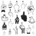Middle Finger Svg Bundle, Middle Finger Clipart for Cricut, Skeleton ...