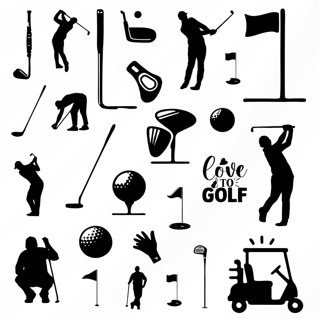 Golf Svg Bundle, Golf Lover Clipart for Cricut, Golf Monogram ...