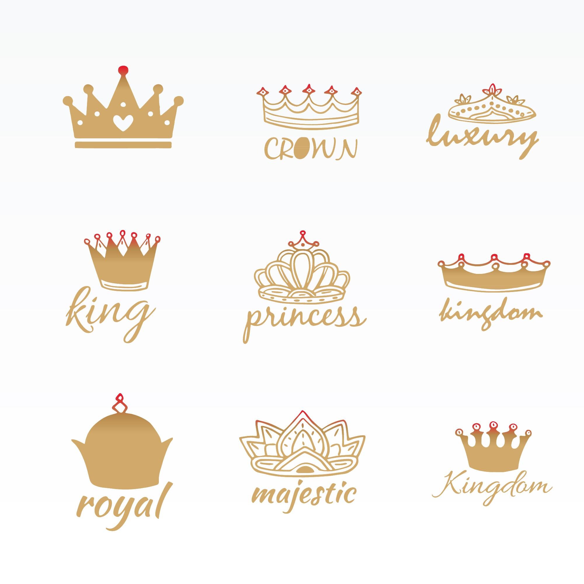 Crown Svg Bundle, Royal Crown Clipart for Cricut, Crown Silhouette ...