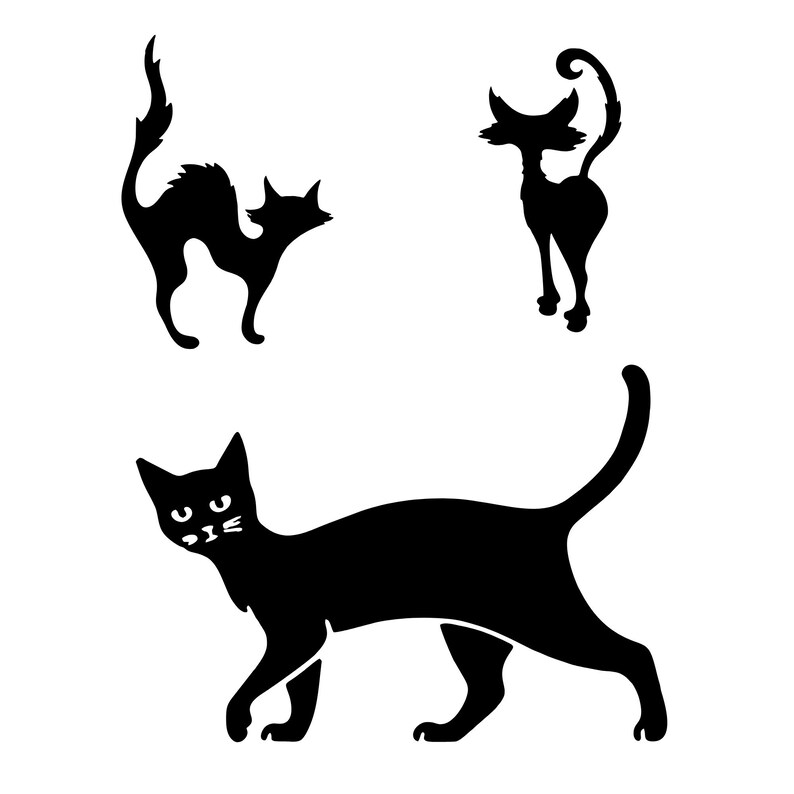 Cat Svg Bundle, Cat Clipart, Cat Head Vector, Kitty Decal, Kitten Cut ...