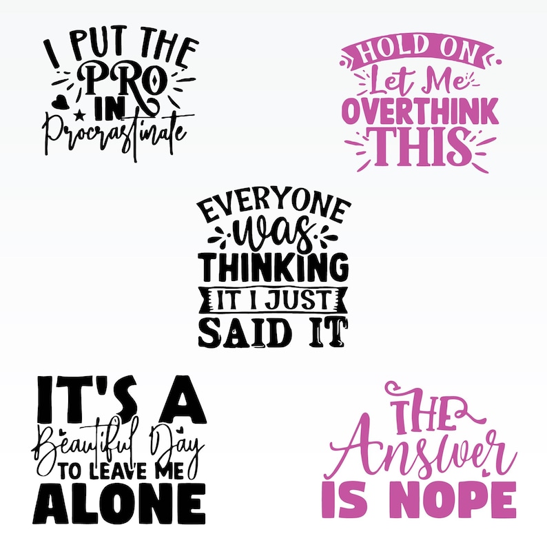 Sarcasm Svg Bundle, Sarcasm Clipart for Cricut, Sarcasm Silhouette ...