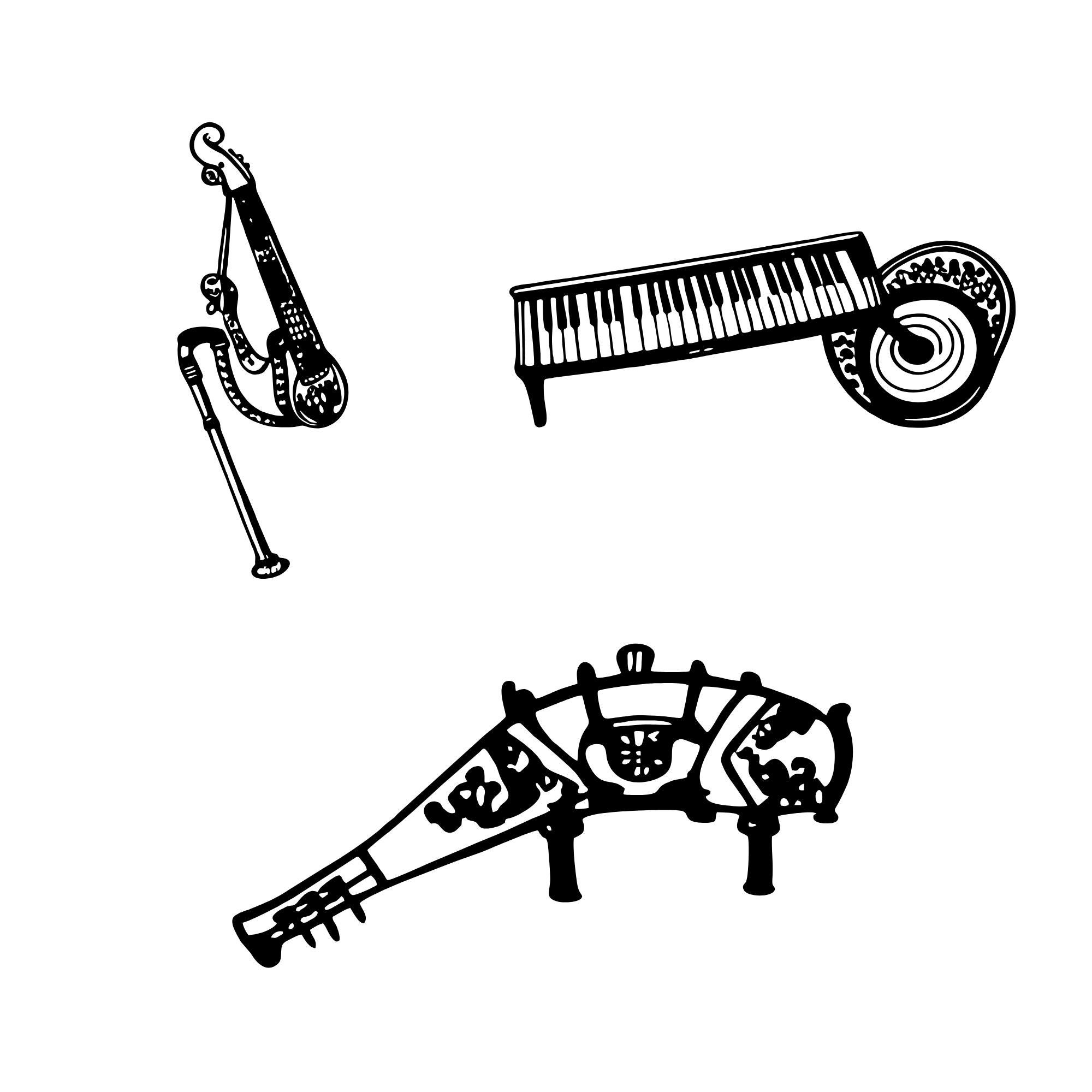 Musical Instruments Svg Bundle, Musical Instruments Clipart, Music ...