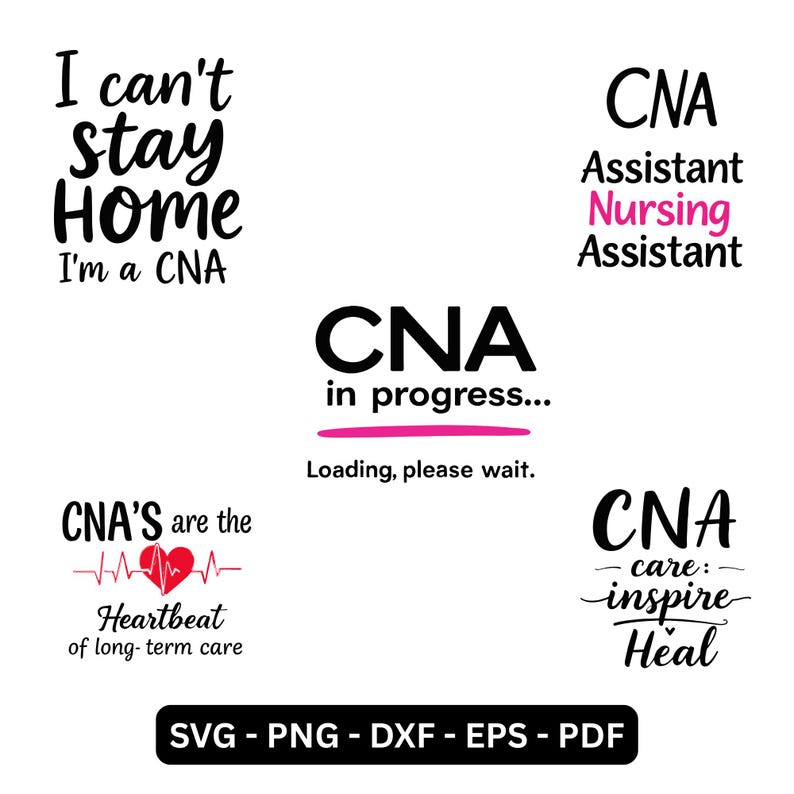 CNA SVG, Certified Nursing Assistant Svg Png Bundle, Sublimation ...