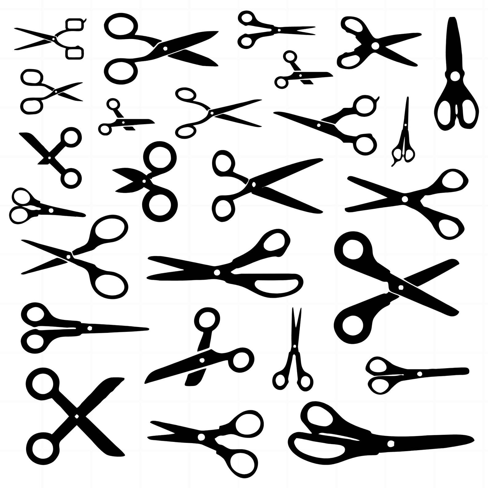 Scissors Svg Bundle Clipart Cricut Baber Scissors Silhouette Scissor ...