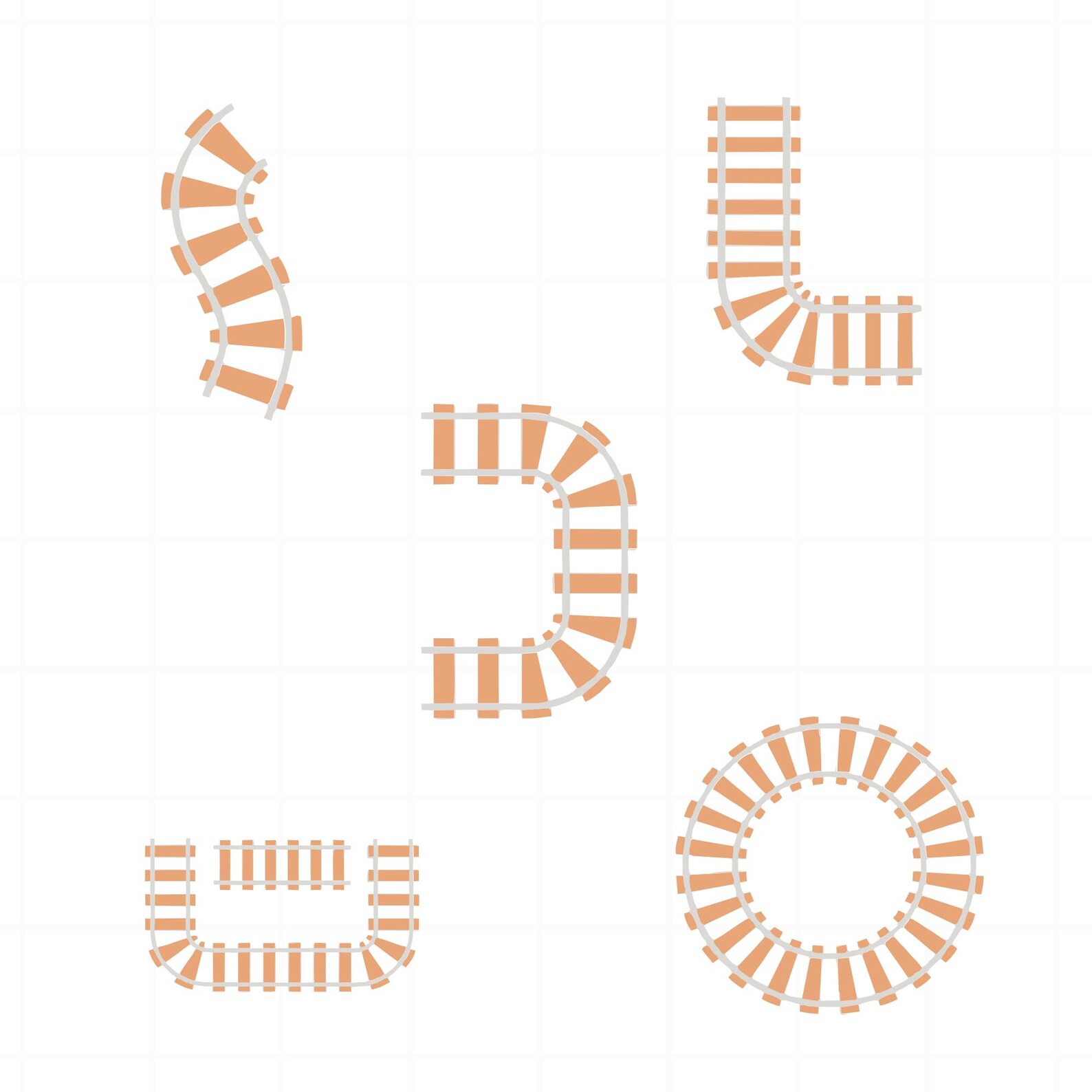 Train Track Svg Bundle, Train Track Clipart for Cricut, Train Track Cut ...