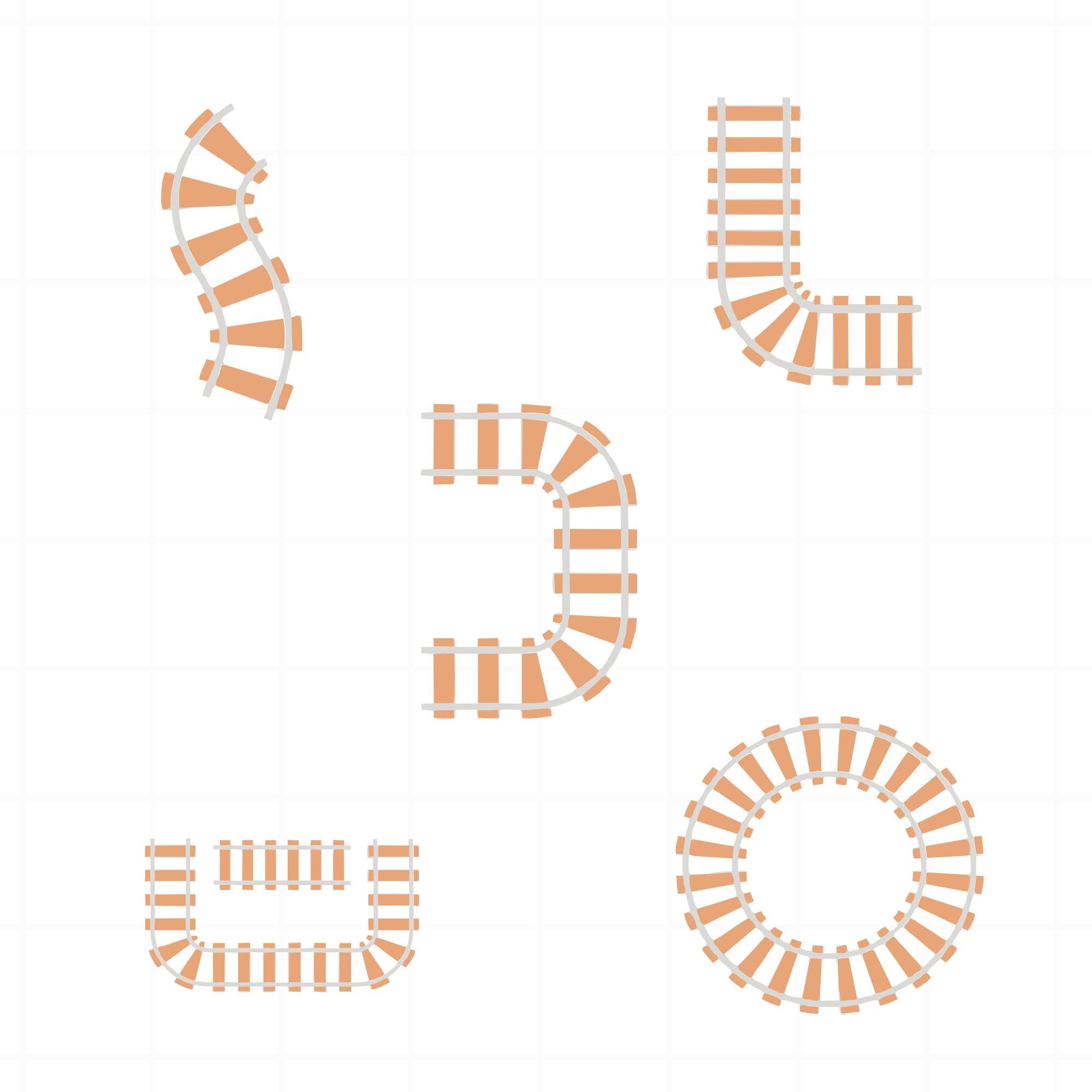 Train Track Svg Bundle, Train Track Clipart for Cricut, Train Track Cut ...