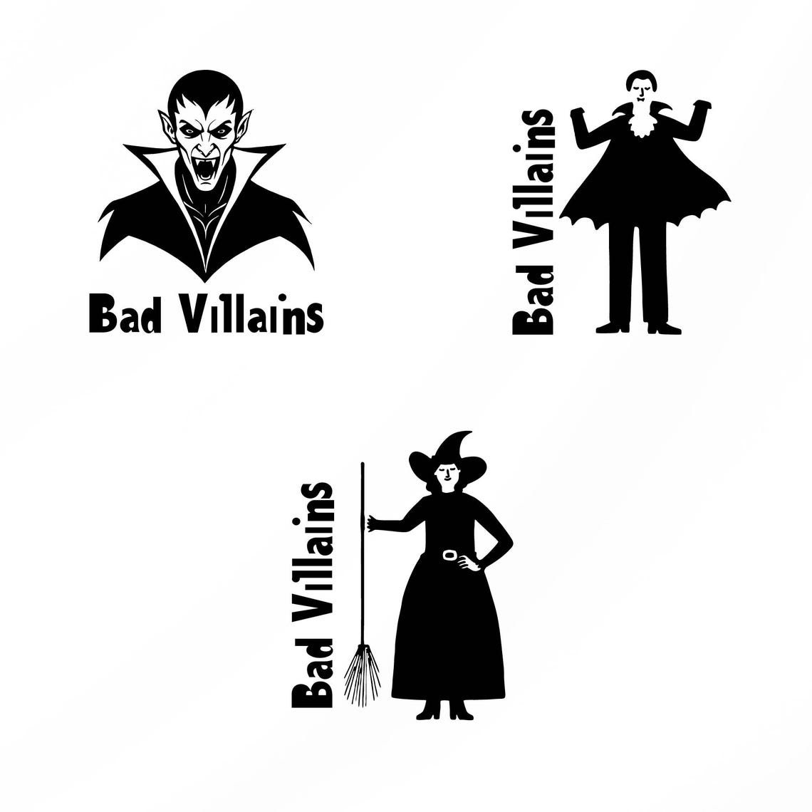 Villains Svg Bundle, Villains Clipart for Cricut, Villains Silhouette ...