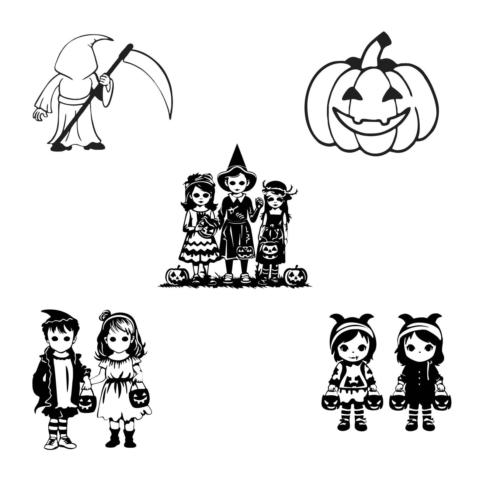 Horror Svg Bundle, Horror Clipart for Cricut, Halloween Silhouette ...