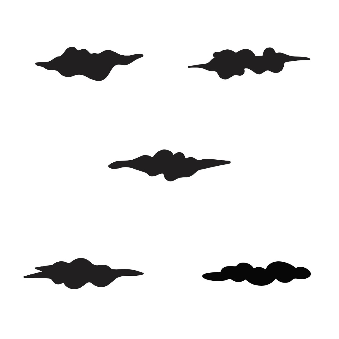 Clouds Svg Bundle Clipart Cricut Clouds Silhouette Fluffy Clouds Vector ...