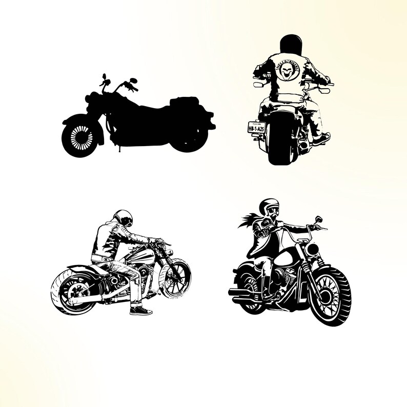 Classic Motorcycles Svg Bundle, Motorcycle Clipart for Cricut ...