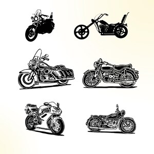 Classic Motorcycles Svg Bundle, Motorcycle Clipart for Cricut ...