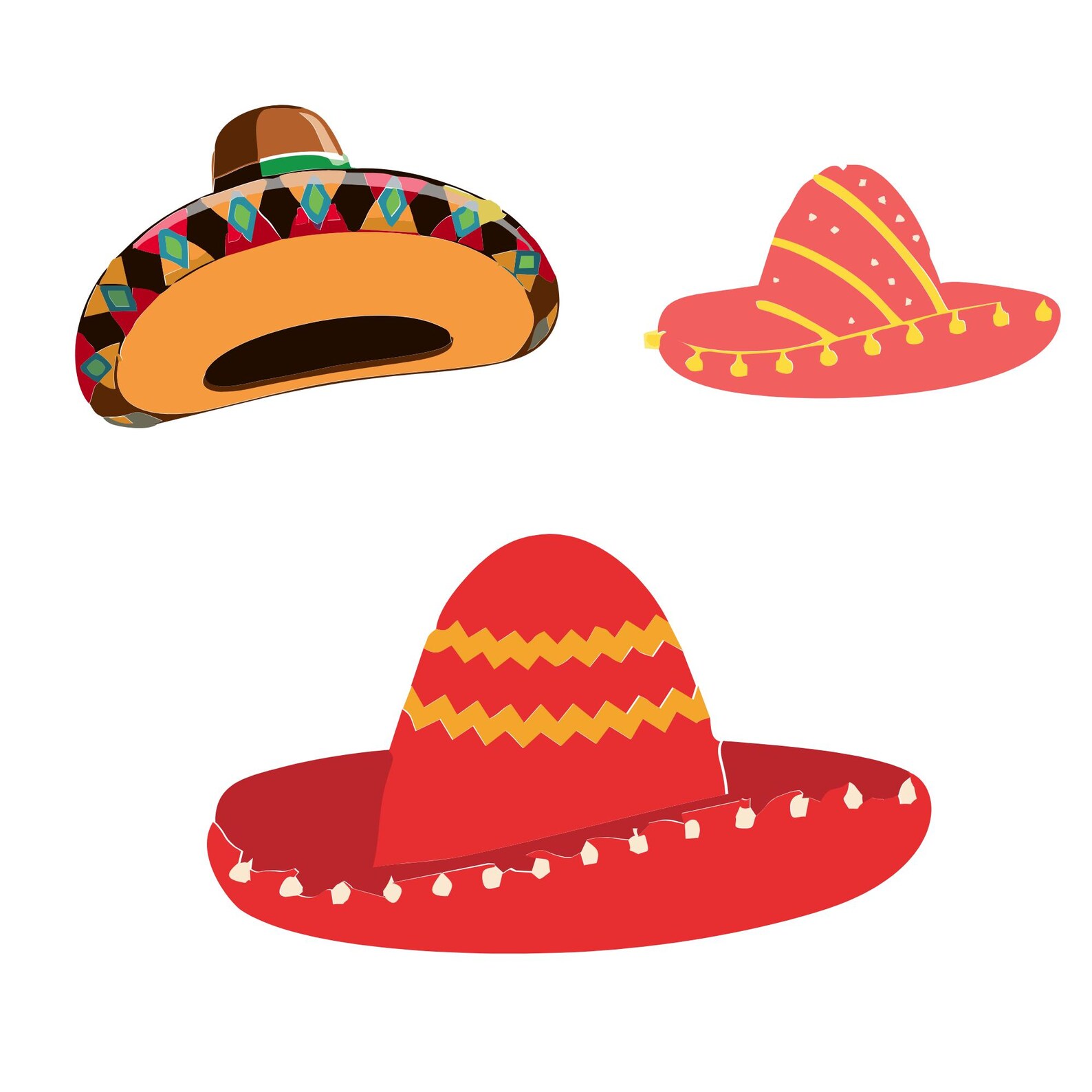 Sombrero Svg Bundle, Sombrero Clipart, Sombrero Hat Vector, Mexican Hat ...