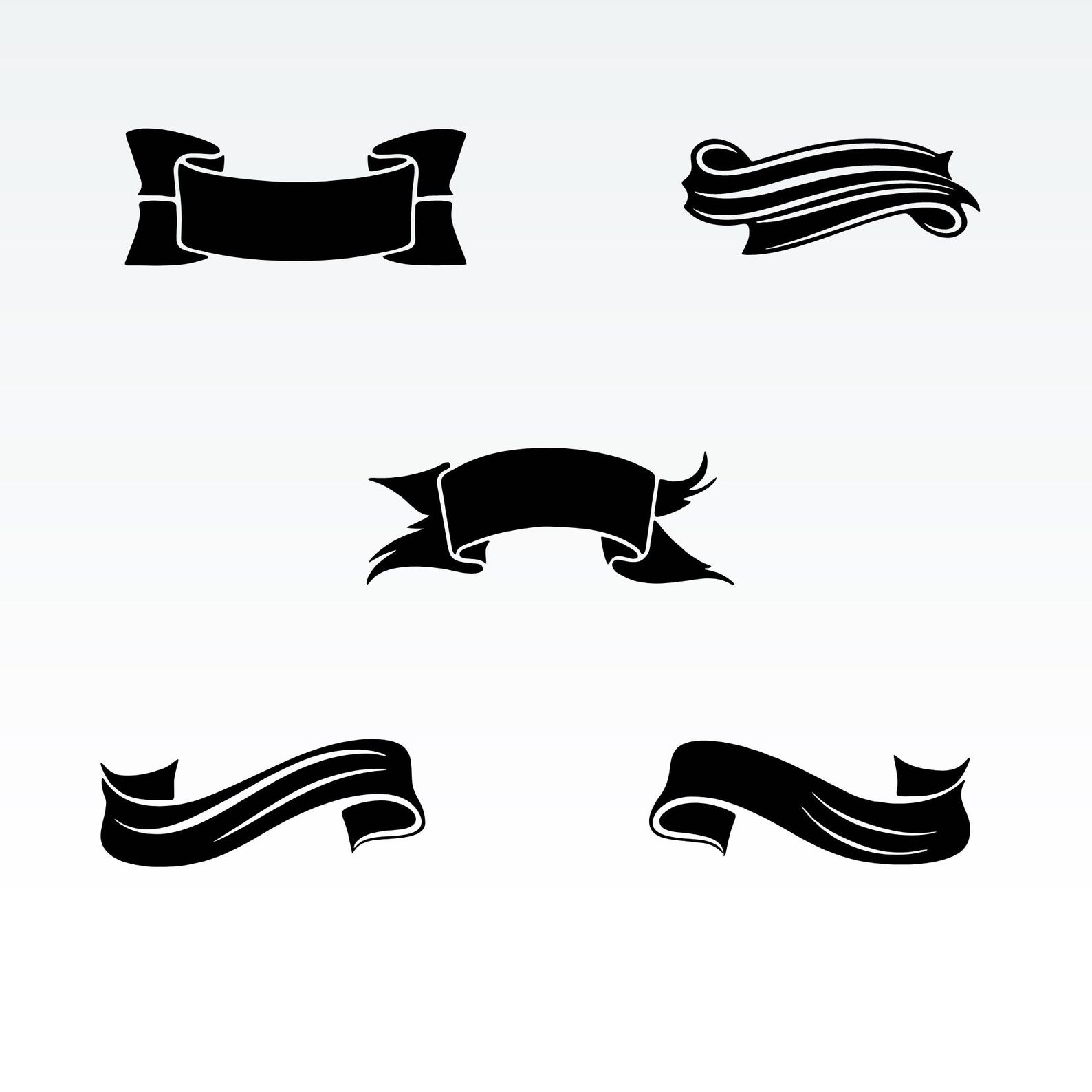 Banner Svg Bundle, Ribbon Banner Clipart for Cricut, Banner Silhouette ...