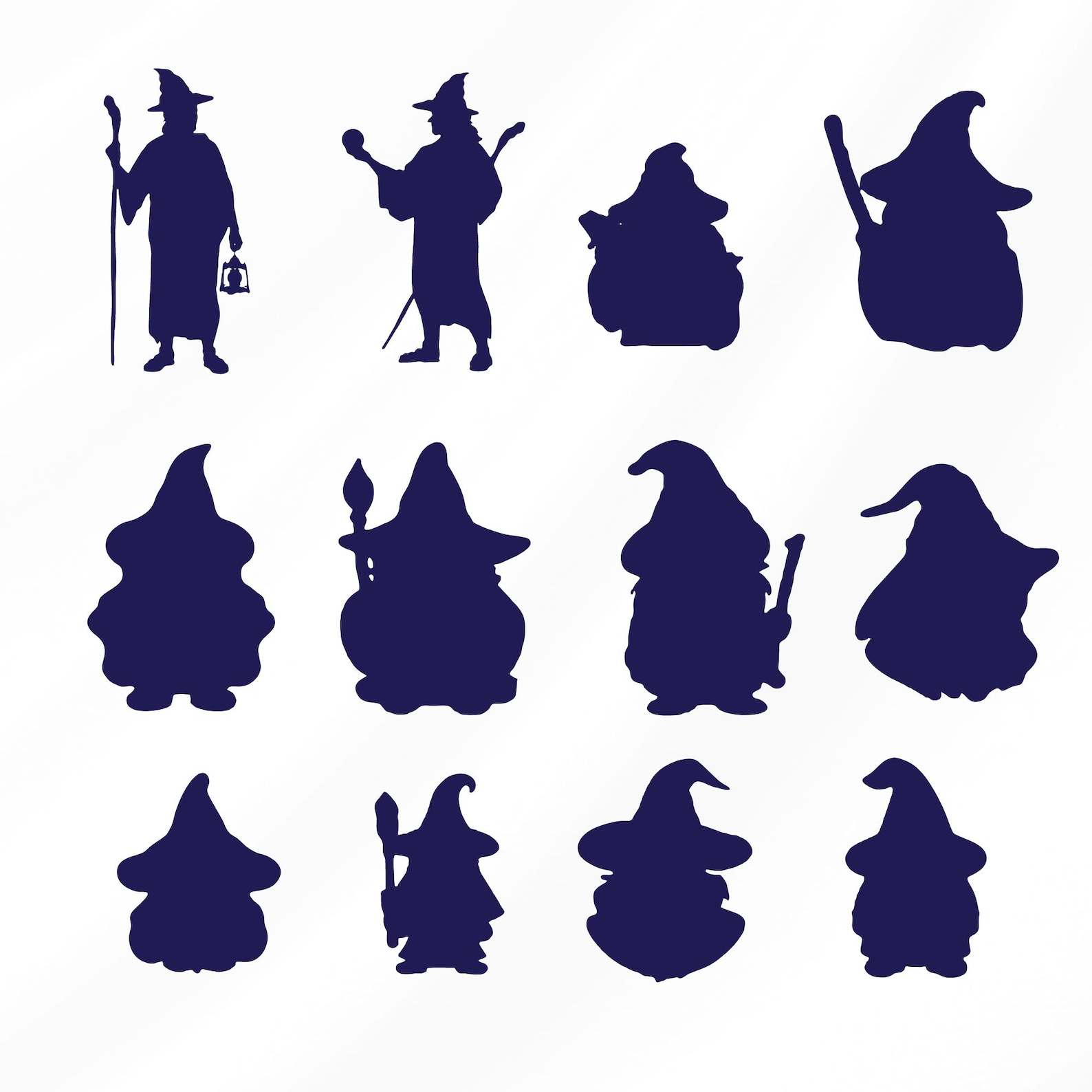 Wizard Svg Bundle, Magic Wizard Clipart for Cricut, Wizard Silhoette ...