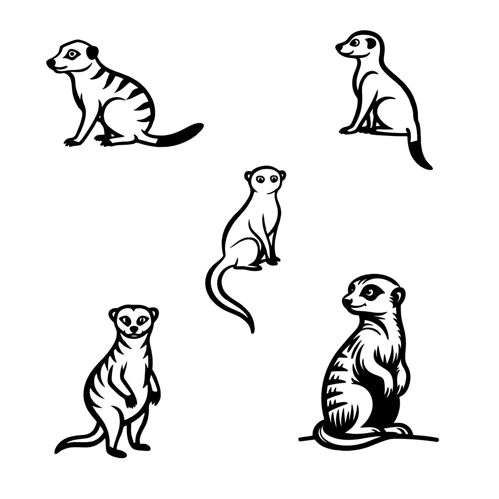 Meerkat Svg Bundle, Meerkat Clipart for Cricut, Cute Meerkat Silhouette ...