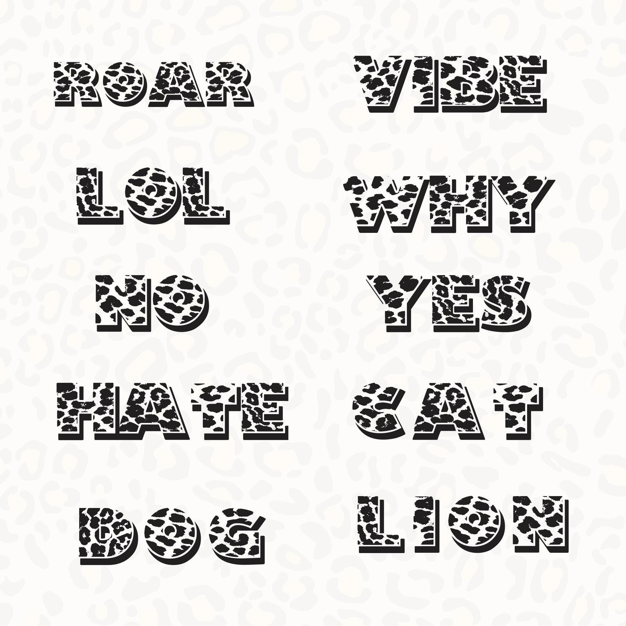Leopard Print Alphabet Svg Bundle, Leopard Alphabet Clipart for Cricut ...