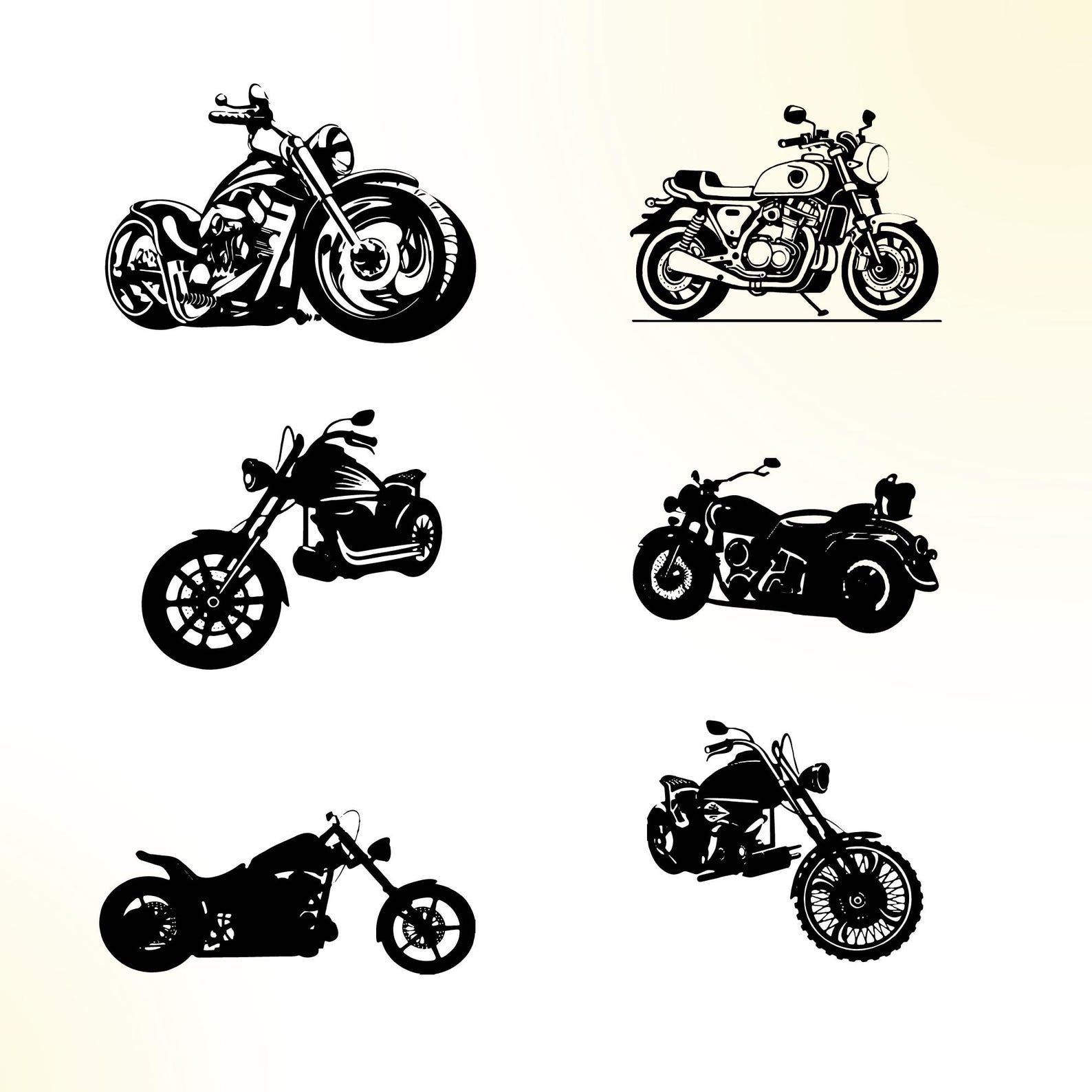 Classic Motorcycles Svg Bundle, Motorcycle Clipart for Cricut ...