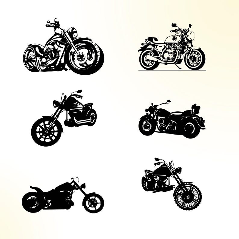 Classic Motorcycles Svg Bundle, Motorcycle Clipart for Cricut ...