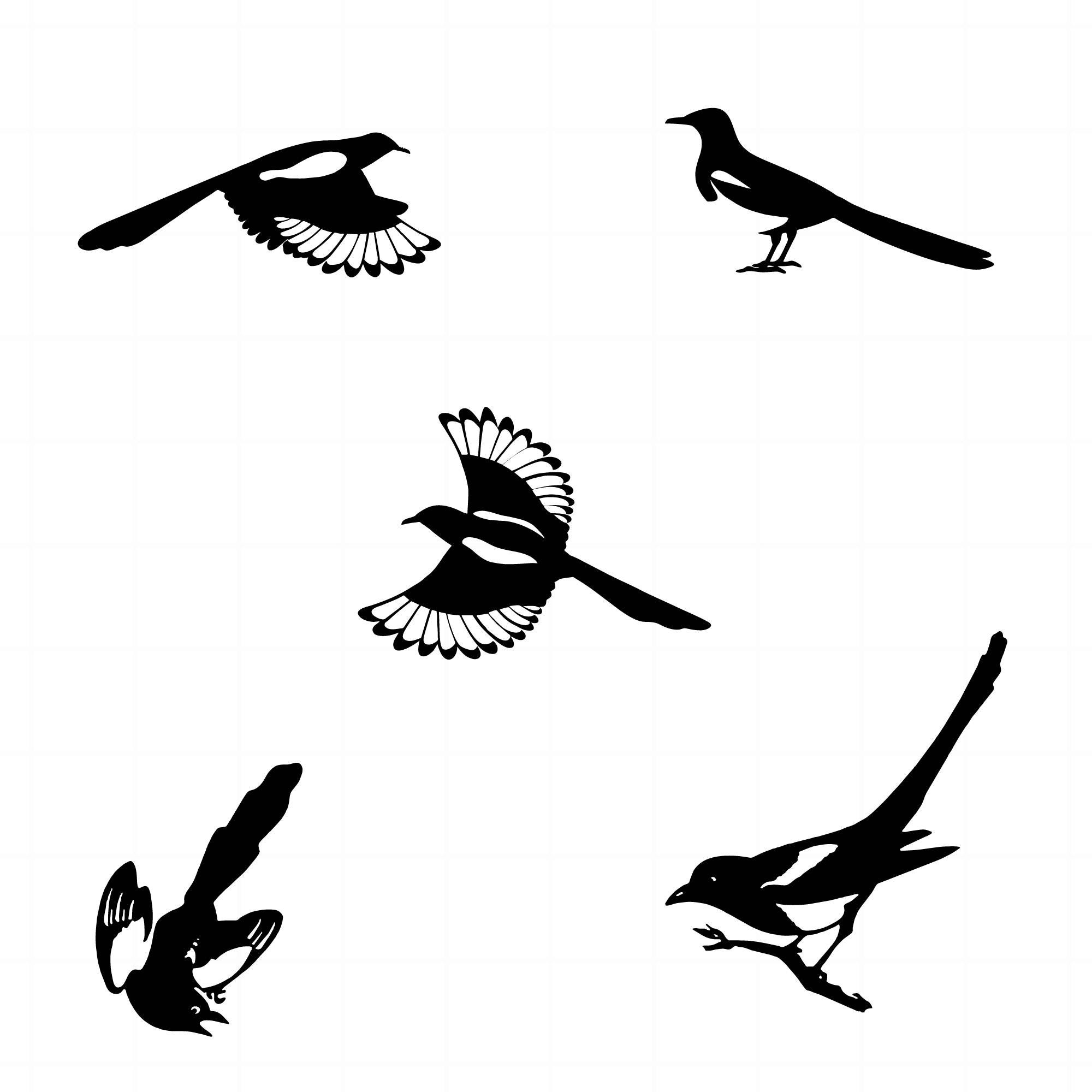 Magpie Svg Bundle, Magpie Clipart for Cricut, Cute Magpie Silhouette ...