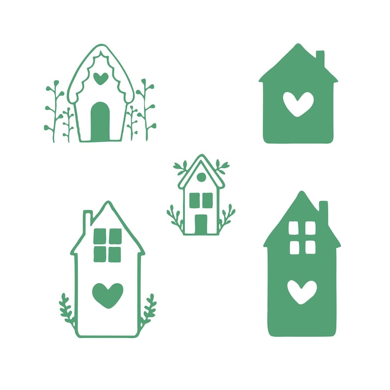 House Svg Bundle , Little House Clipart for Cricut, Roof House ...