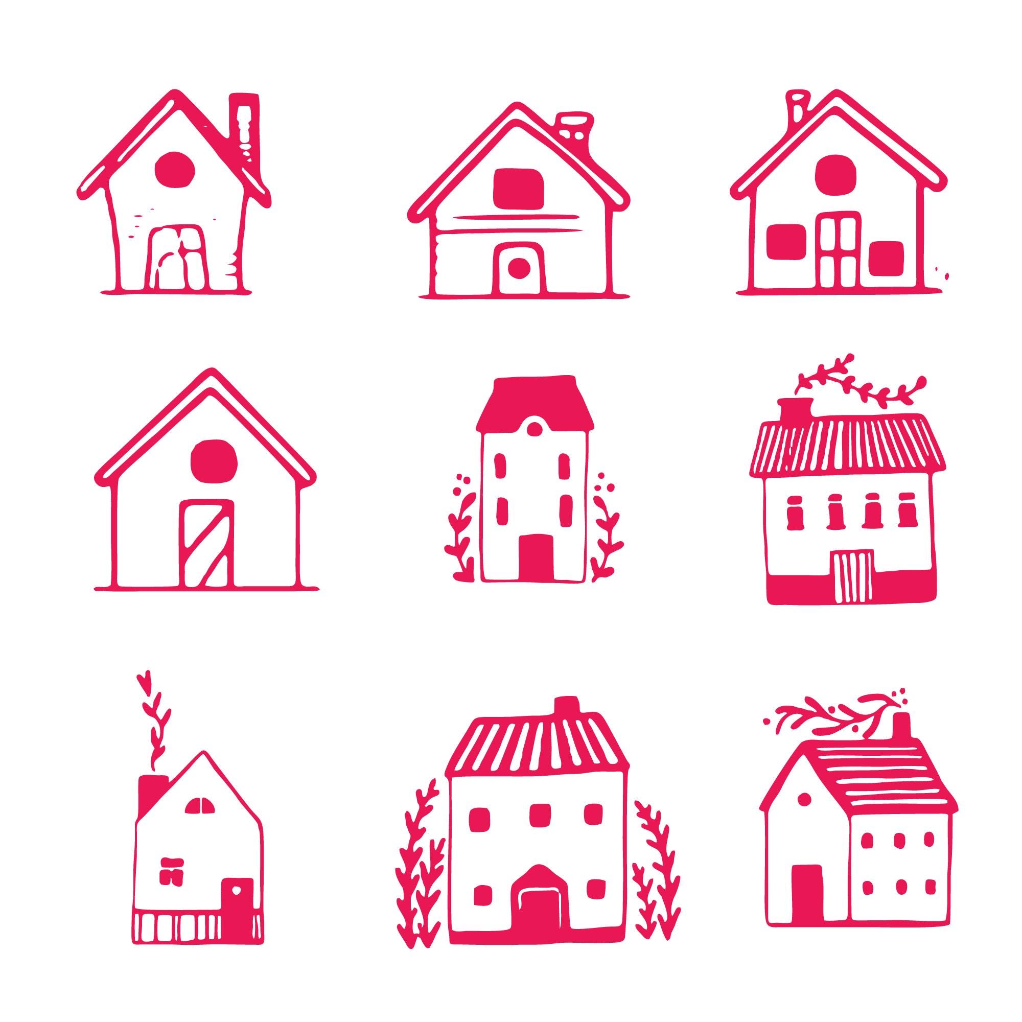 House Svg Bundle , Little House Clipart for Cricut, Roof House ...