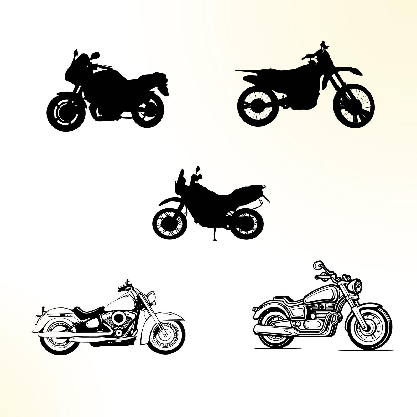 Classic Motorcycles Svg Bundle, Motorcycle Clipart for Cricut ...