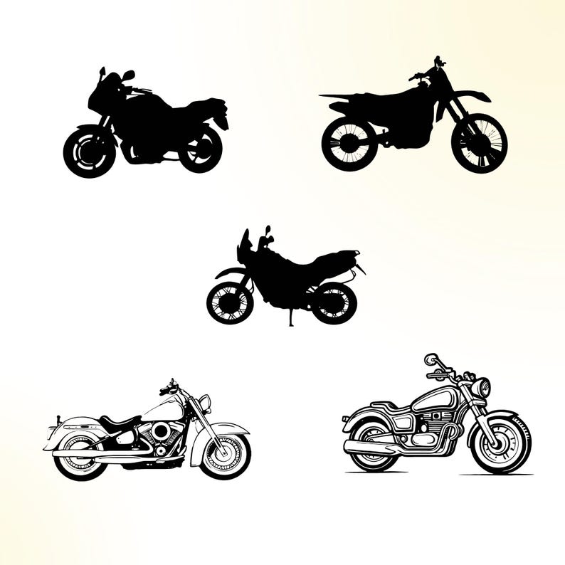 Classic Motorcycles Svg Bundle, Motorcycle Clipart for Cricut ...