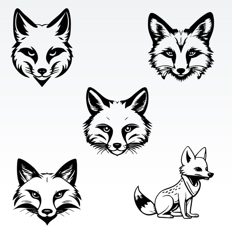 Fox Svg Bundle, Fox Clipart for Cricut, Woodland Fox Silhouette, Fox ...