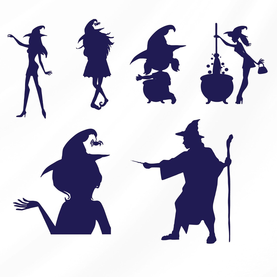 Wizard Svg Bundle, Magic Wizard Clipart for Cricut, Wizard Silhoette ...