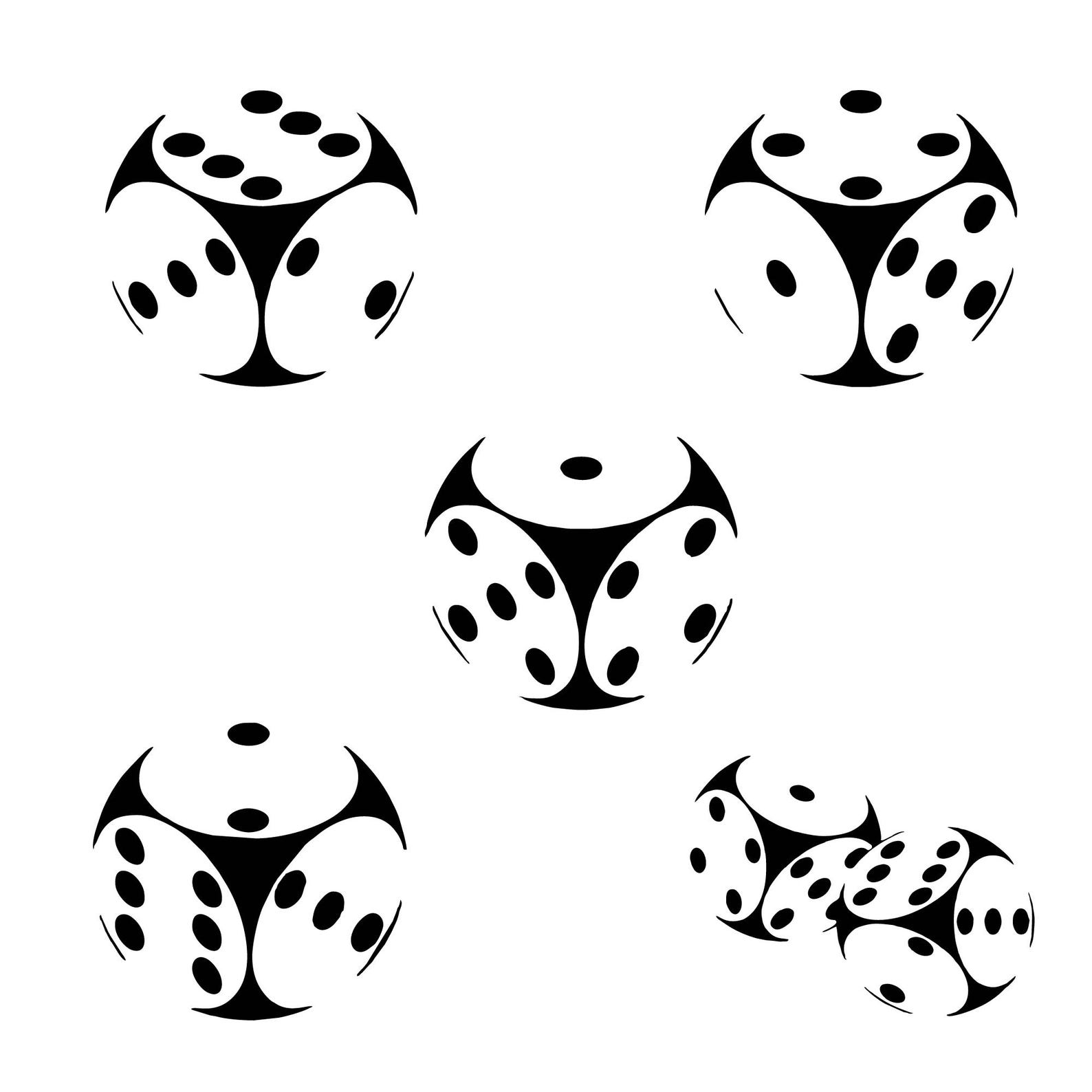 Dice Svg Bundle Clipart Cricut Casino Silhouette Two Dice Vector Luddo ...
