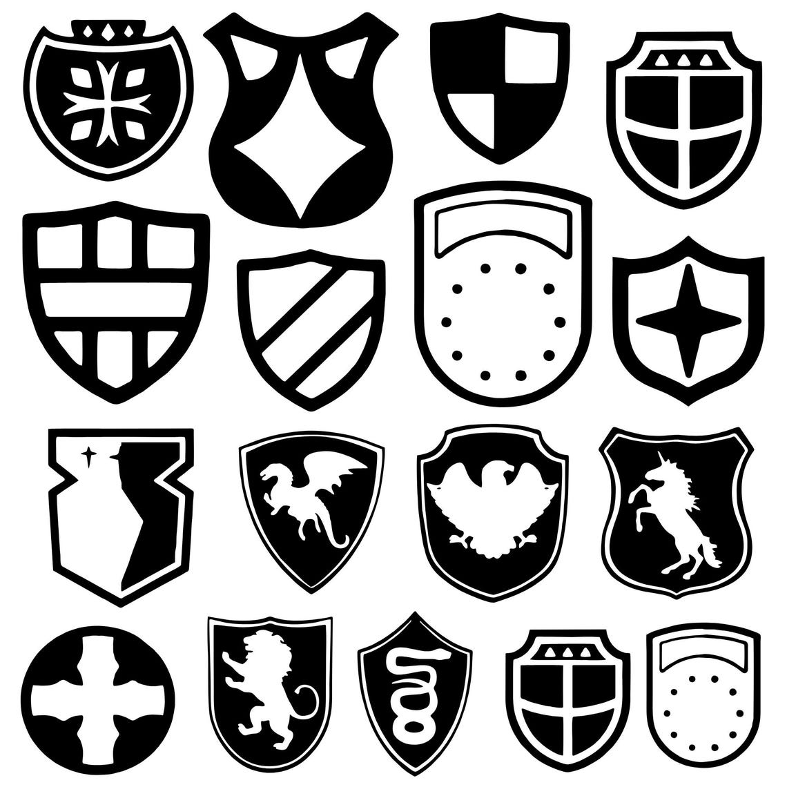 Shield Svg Bundle, Shield Clipart, Badges Vector, Badge Decal, Shield ...