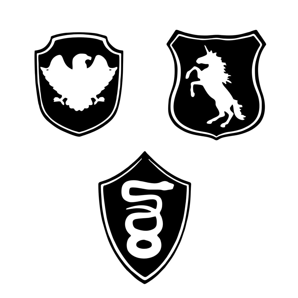 Shield Svg Bundle, Shield Clipart, Badges Vector, Badge Decal, Shield ...