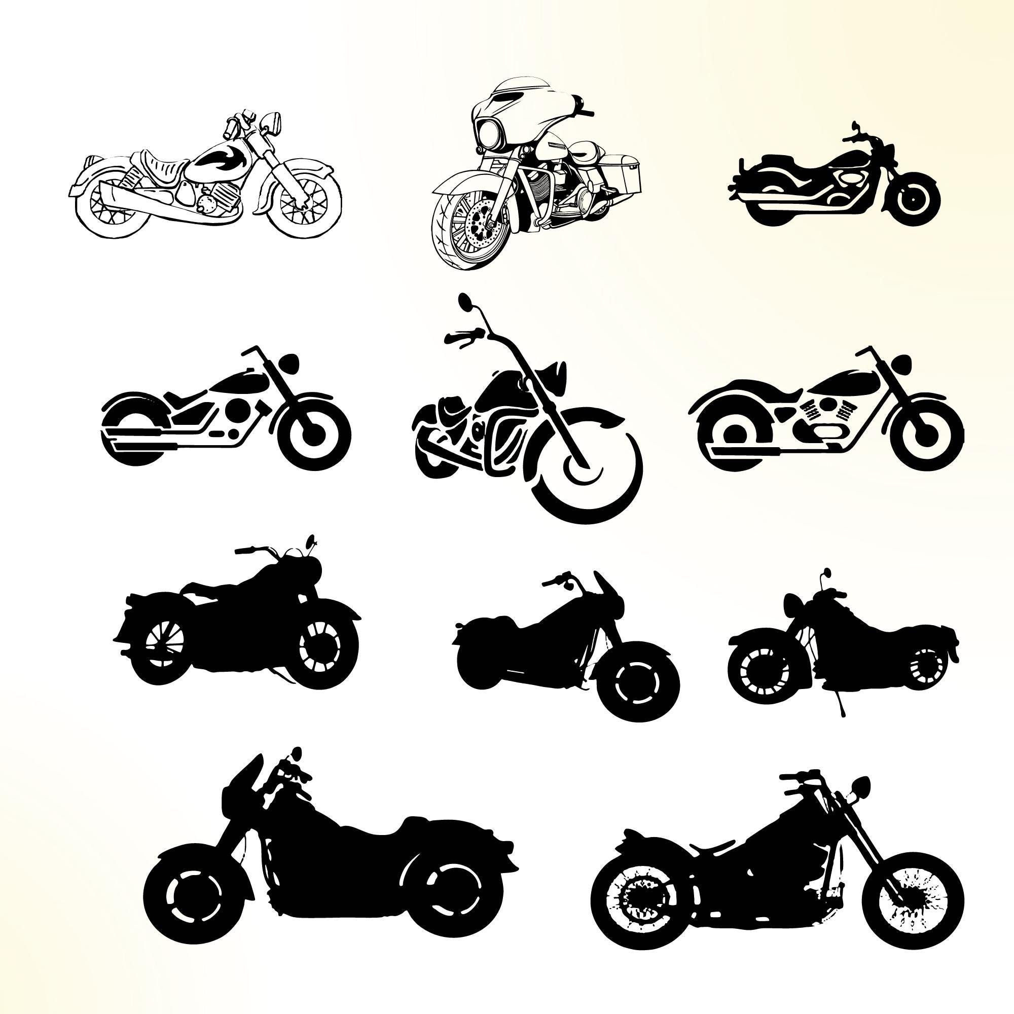 Classic Motorcycles Svg Bundle, Motorcycle Clipart for Cricut ...