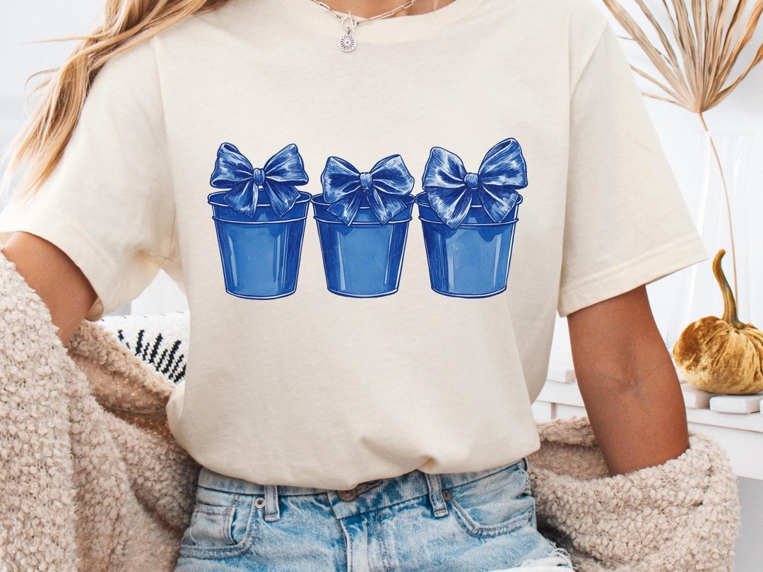 Mini Bucket Coquette PNG T-shirt Design, Trendy Blue Bucket Graphic Tee ...