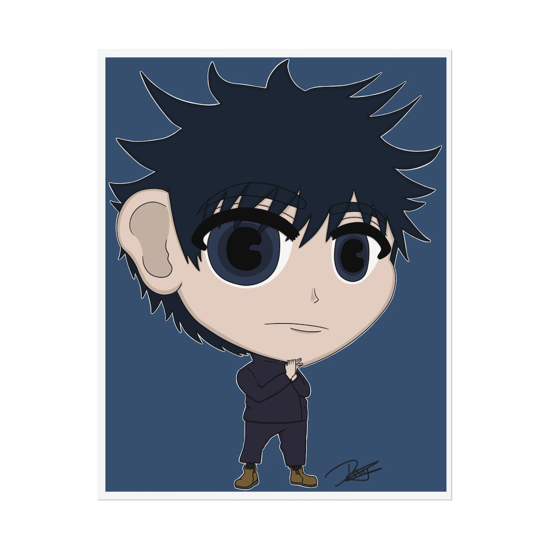 Fushiguro Megumi/ Jujutsu Kaisen Fan Art/ Chibi Style - Etsy