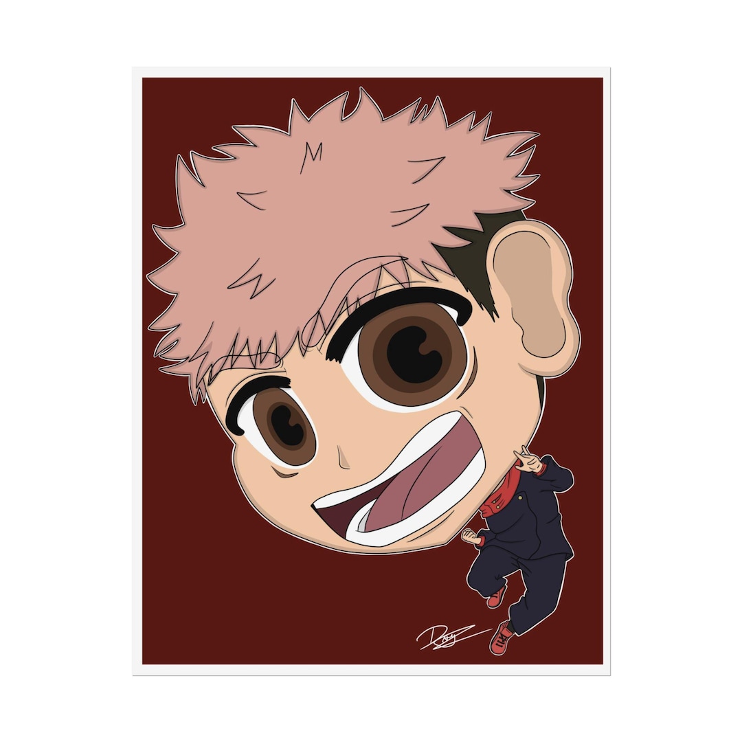 Itadori Yuchi/ Jujutsu Kaisen Fan Art/ Chibi Style - Etsy