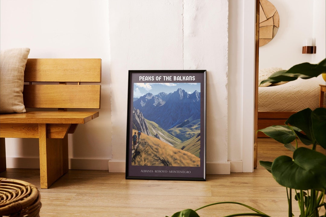 Peaks of the Balkans Travel Poster | Balkans Wall Hanging Art Print ...